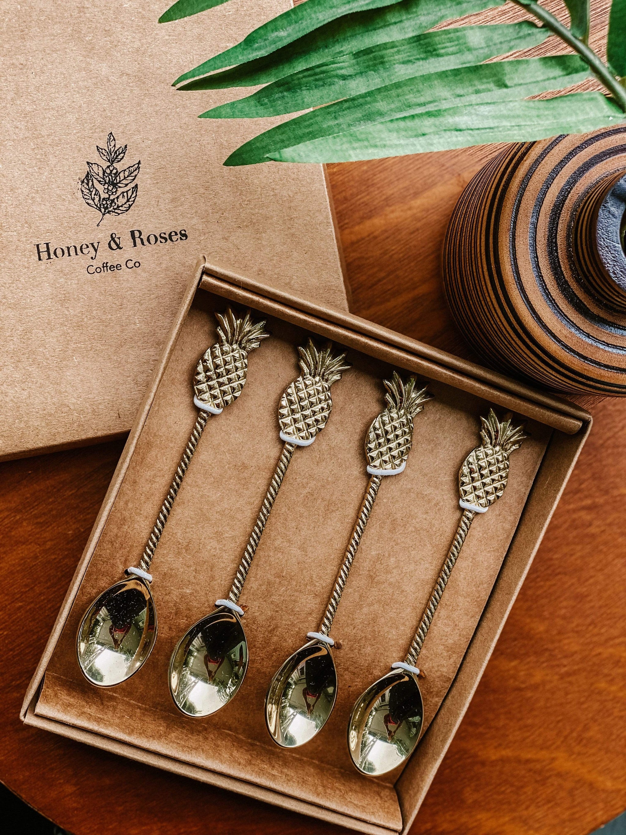 Pineapple Spoon Set – Honey & Roses Coffee Co.